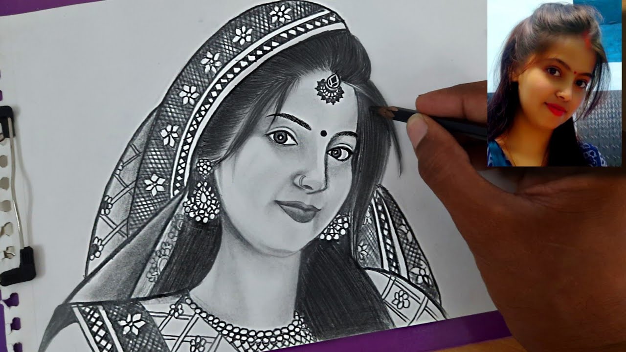 Sketch Of My Wife Pencil Drawing Technique ... lavi Arts Lavi Arts ...