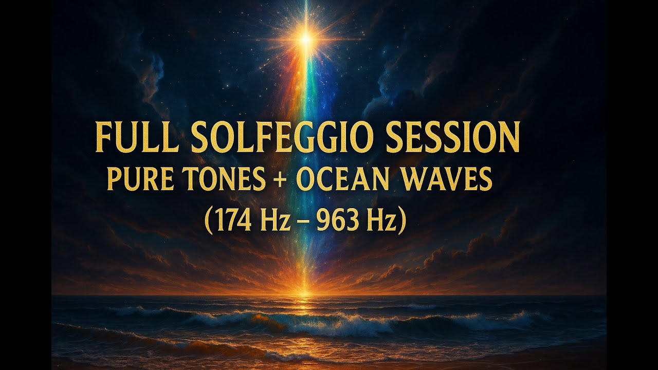 Full Solfeggio Session – Pure Tones + Ocean Waves (174 Hz – 963 Hz ...
