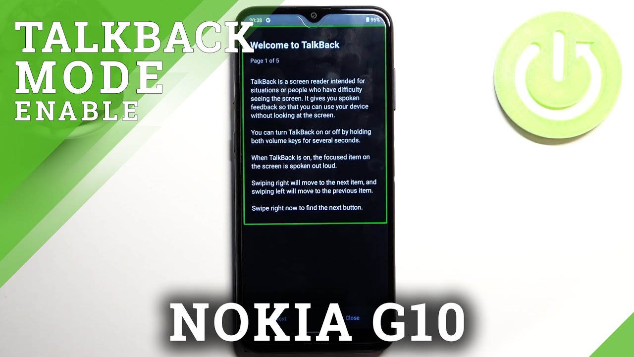 How to Activate Talkback Mode on NOKIA G10 – Use Screen Reader - YouTube