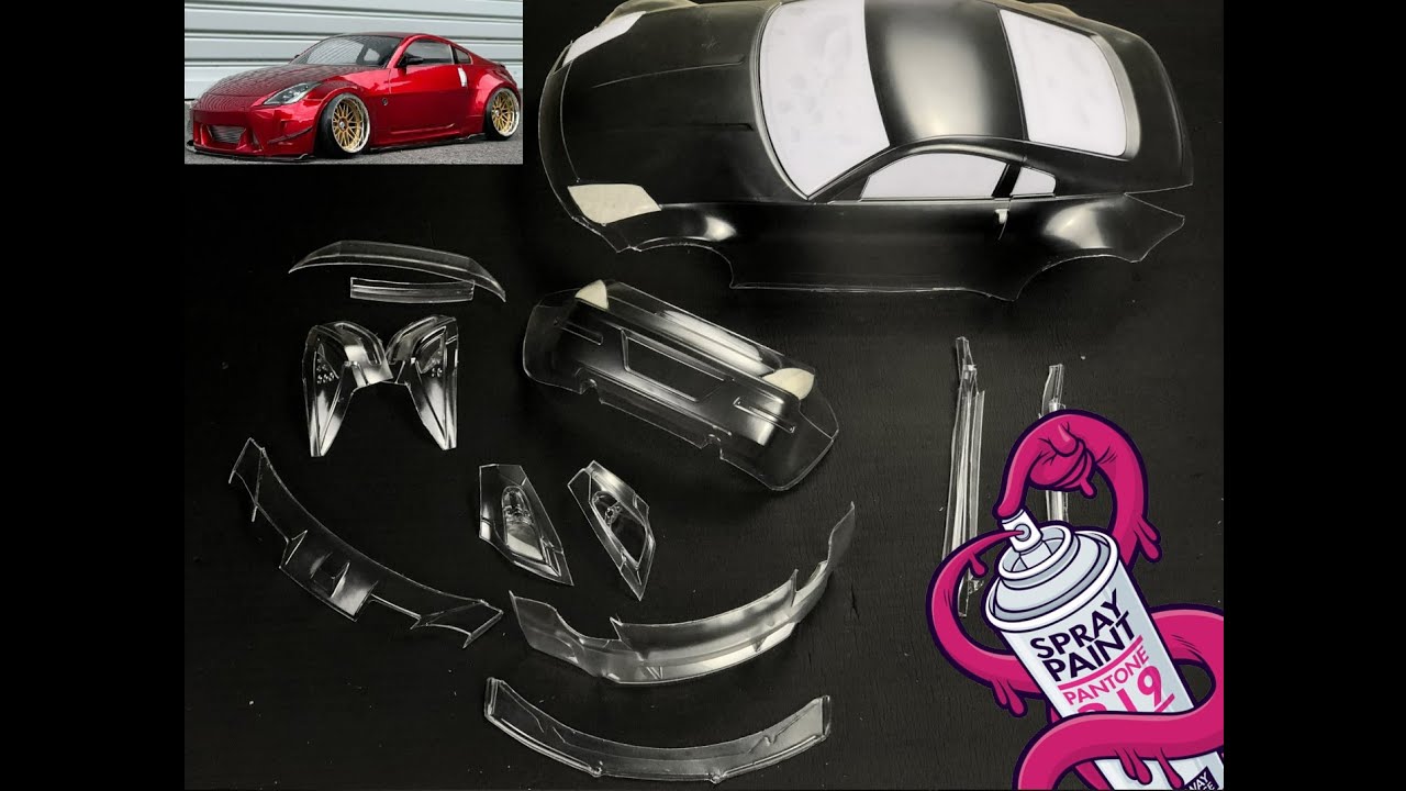RC CAR BUILD ( 1/10 ) : Nissan 350Z body shell ( Time lapse + Cinematic ...