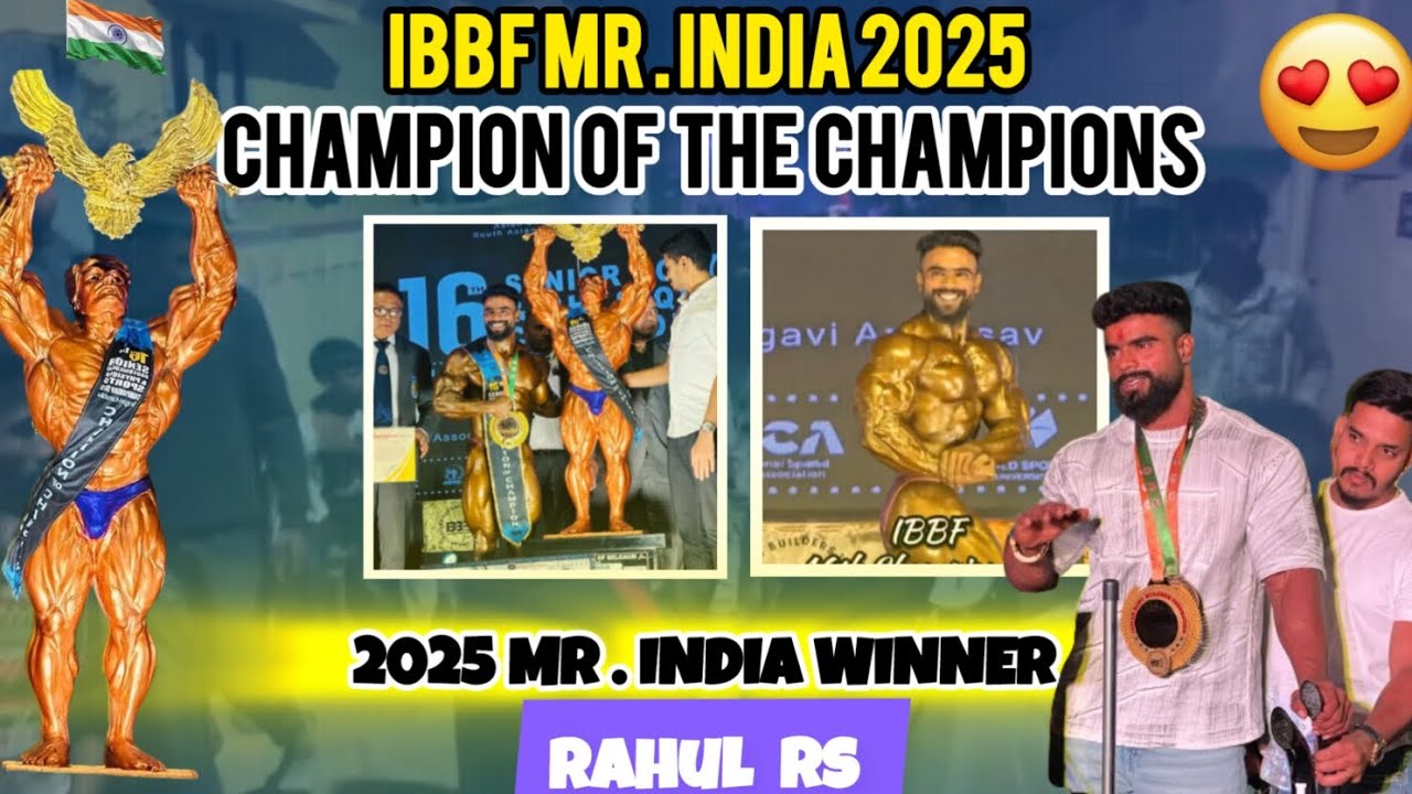 IBBF Mr.India Winner Rahul RS 💪 | Champion Of Champions | Grand ...