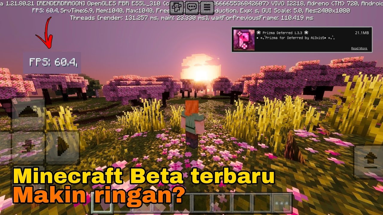 JADI GINI CARANYA!! MINECRAFT BETA / PREVIEW TERBARU PAKEK SHADER MAKIN ...