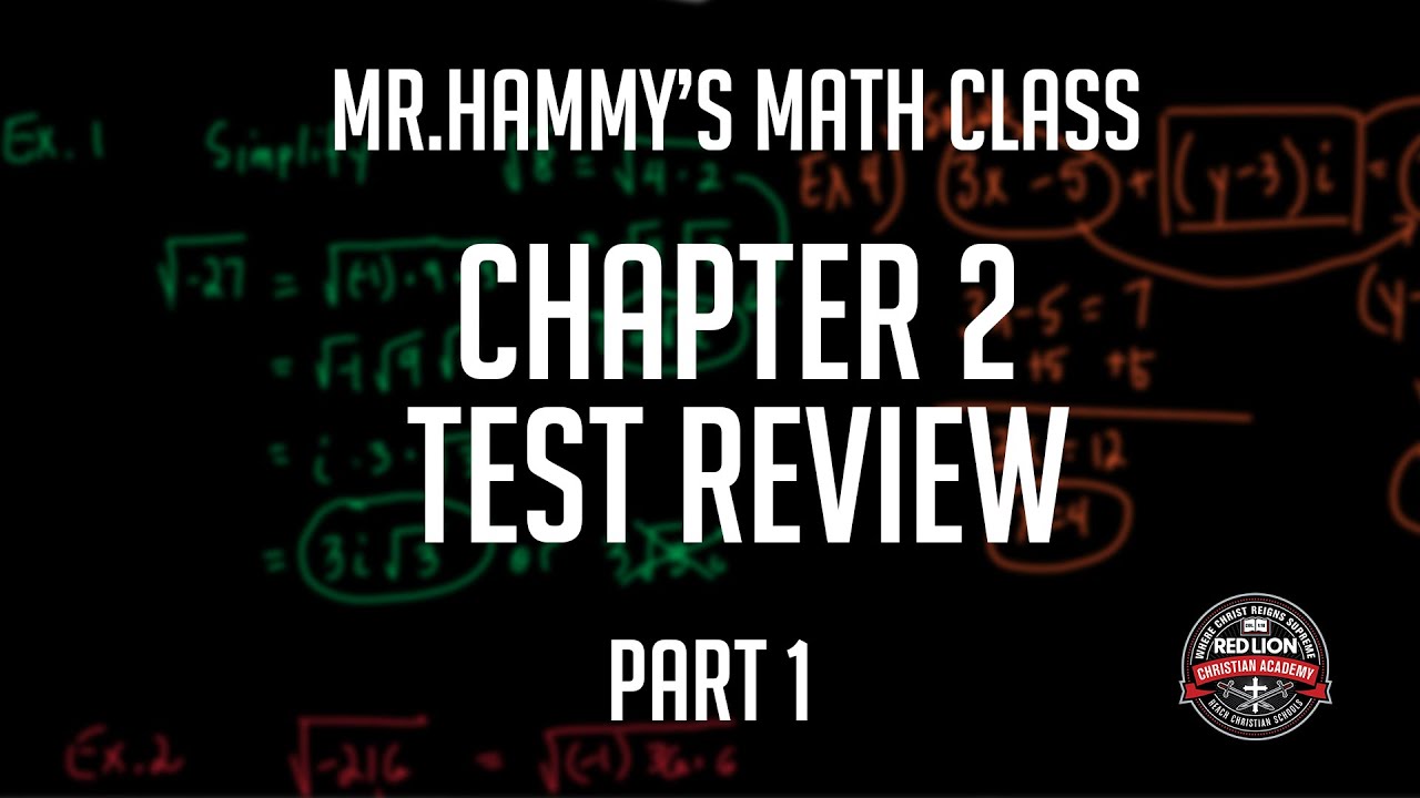 College Algebra Chapter 2 Test Review Pt. 1 - YouTube