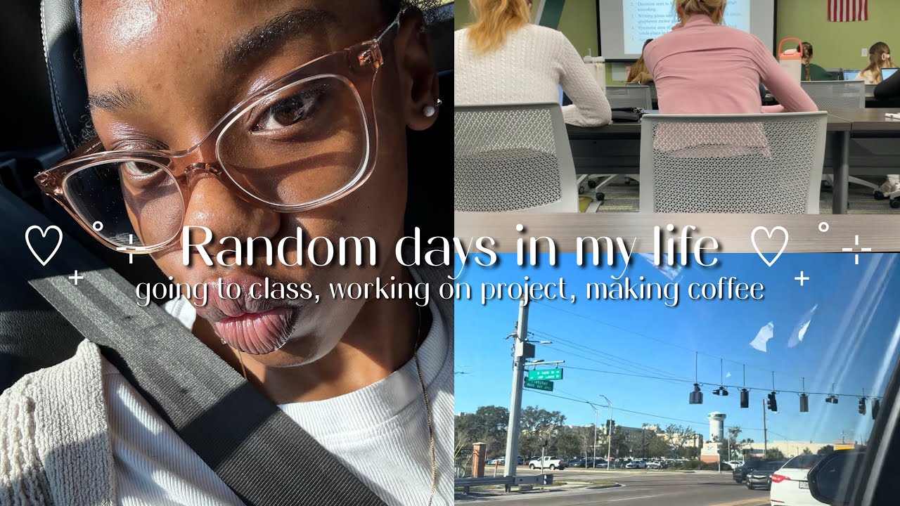 Random days in my life: going to class, making iced coffee, last project of the semester - YouTube