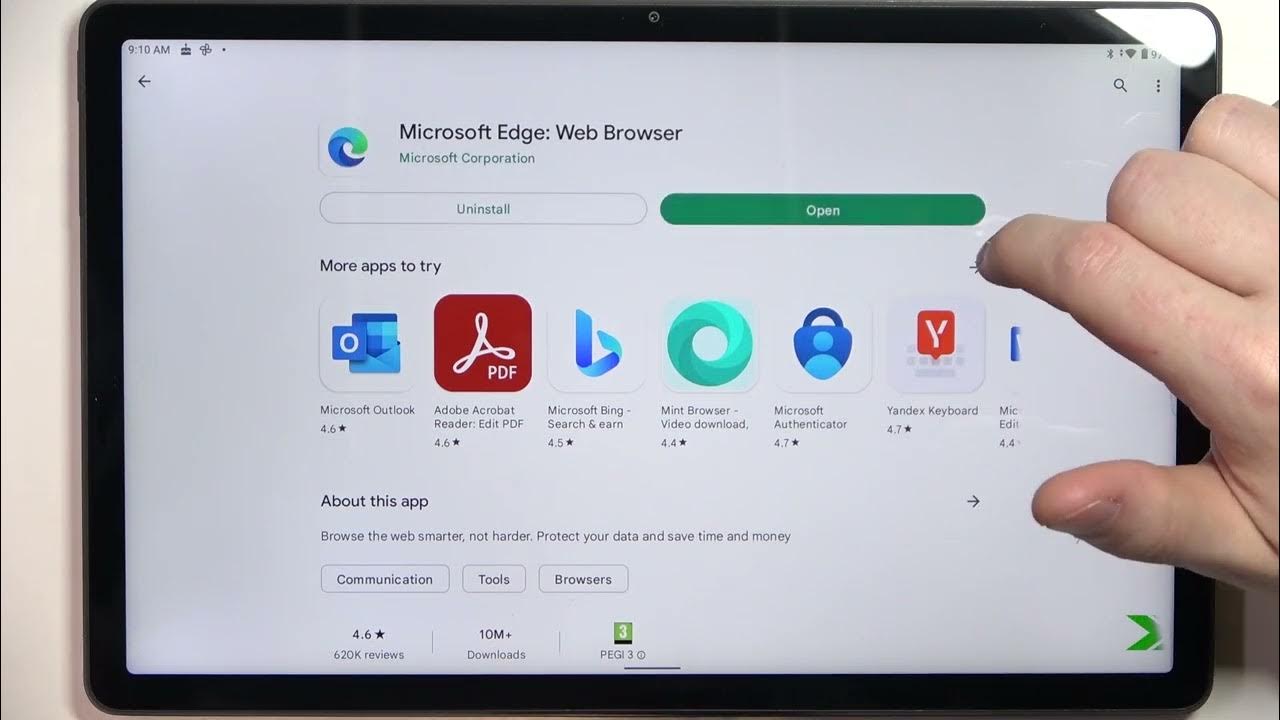 Lenovo Tab P11 Plus - How To Install Microsoft Edge Browser - YouTube
