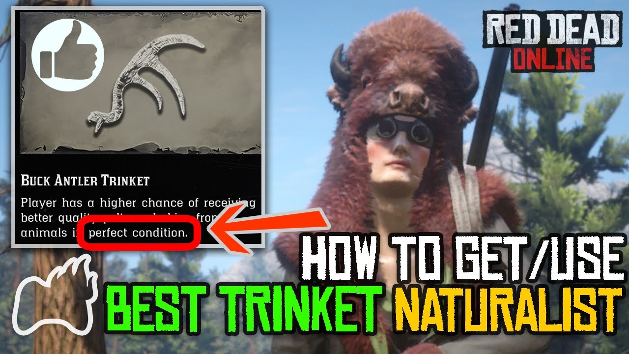 RED DEAD ONLINE How to Use a Trinket? Getting the BUCK ANTLER Trinket ...