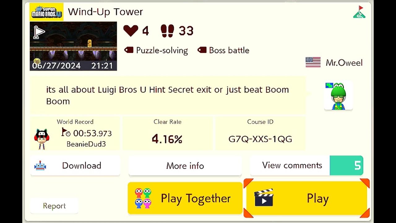 Super Mario Maker 2 LvL Wind-Up Tower - G7Q XXS 1QG #smm2 # ...