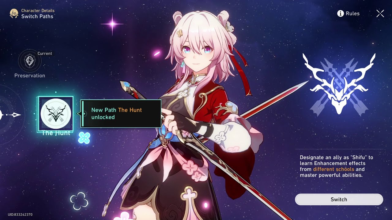 How to unlock March 7th Hunt Path Honkai Star Rail 2.4 - YouTube