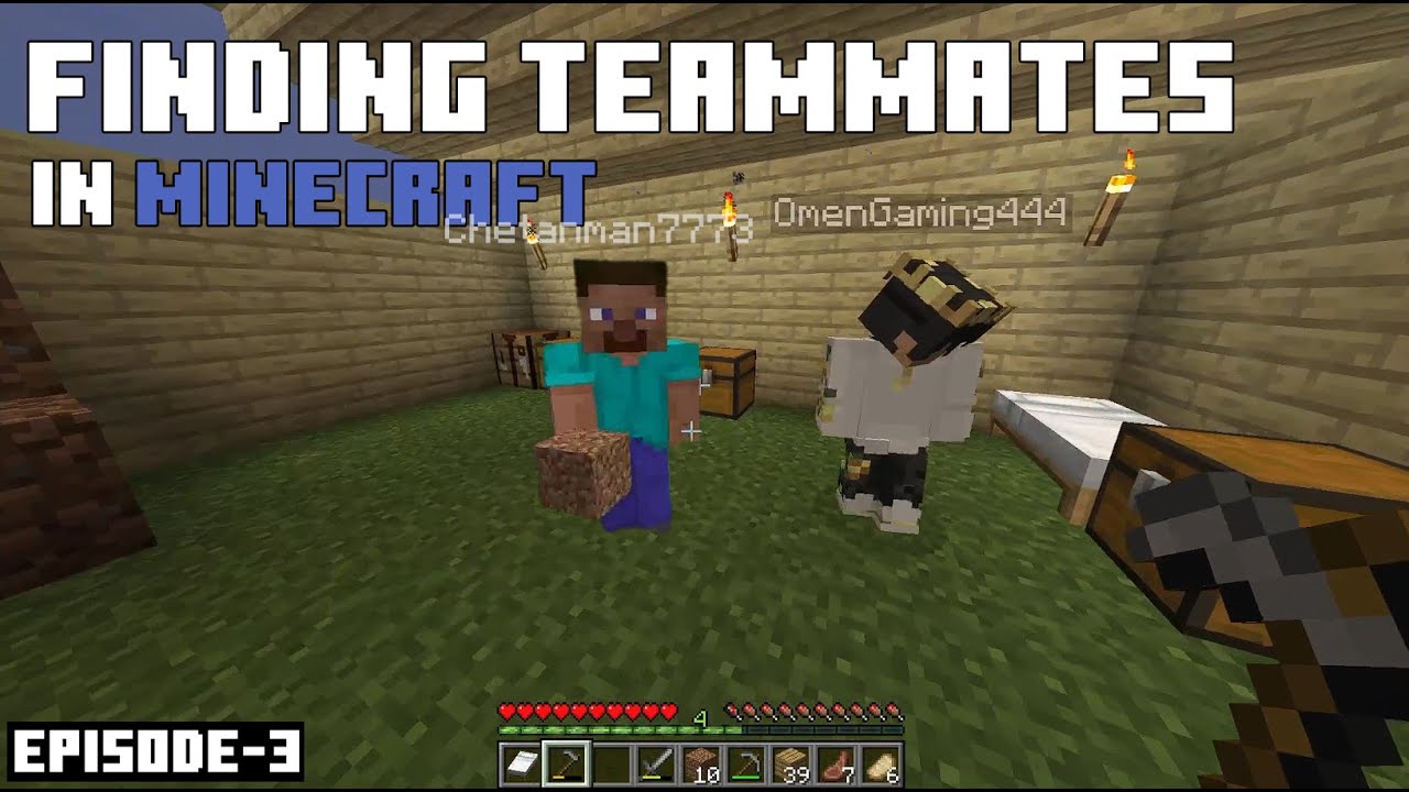 FINDING teammates in #minecraft I #episode3 I playing minecraft for ...