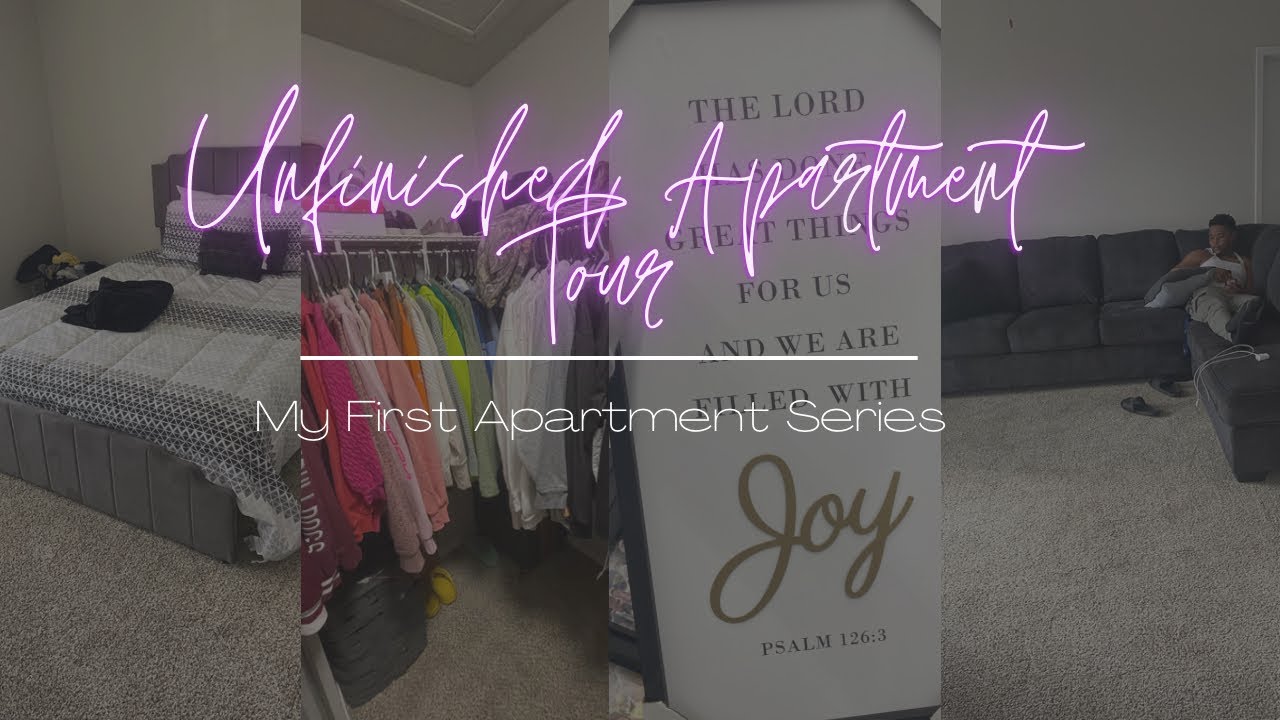 UNFINISHED APARTMENT TOUR| MY FIRST APARTMENT SERIES 💜 - YouTube
