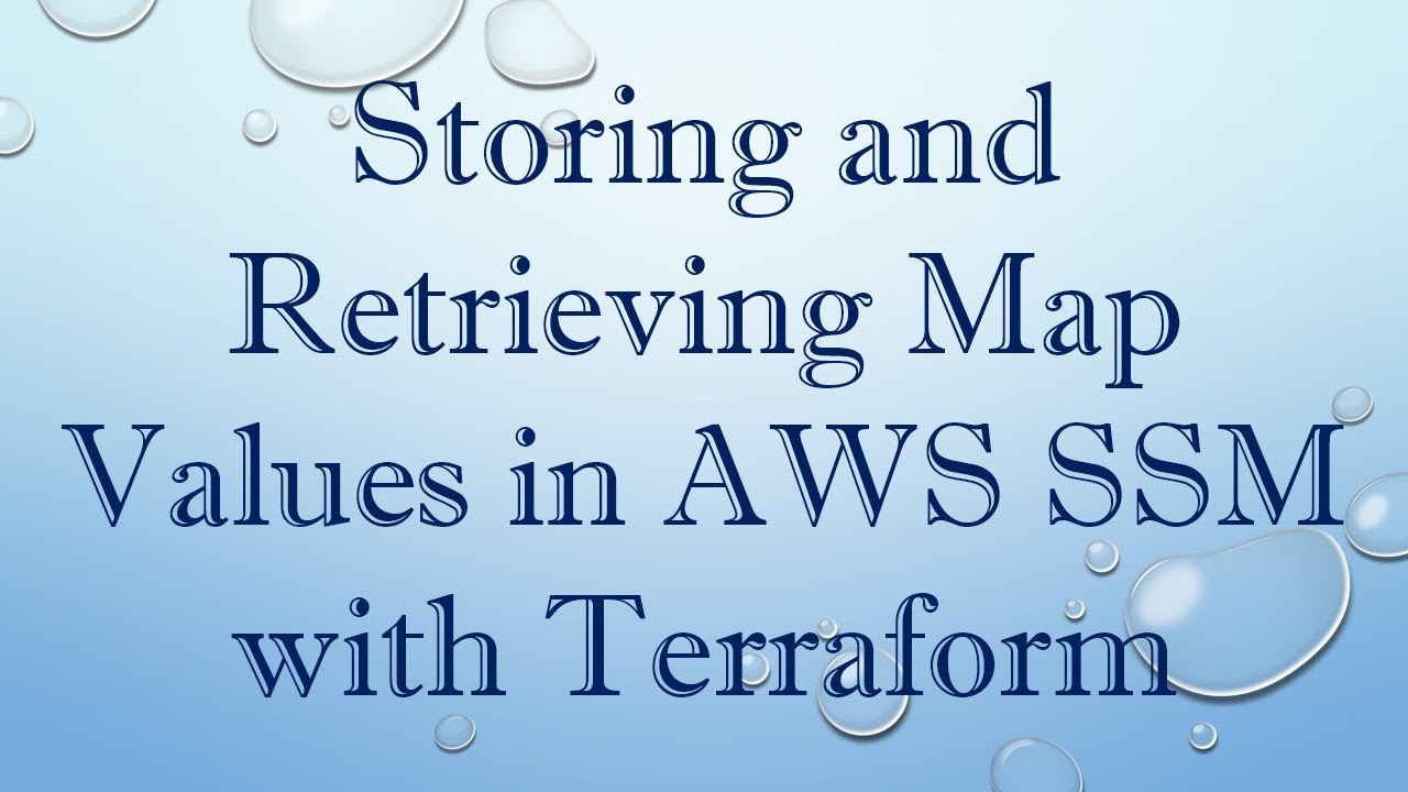 Storing and Retrieving Map Values in AWS SSM with Terraform - YouTube