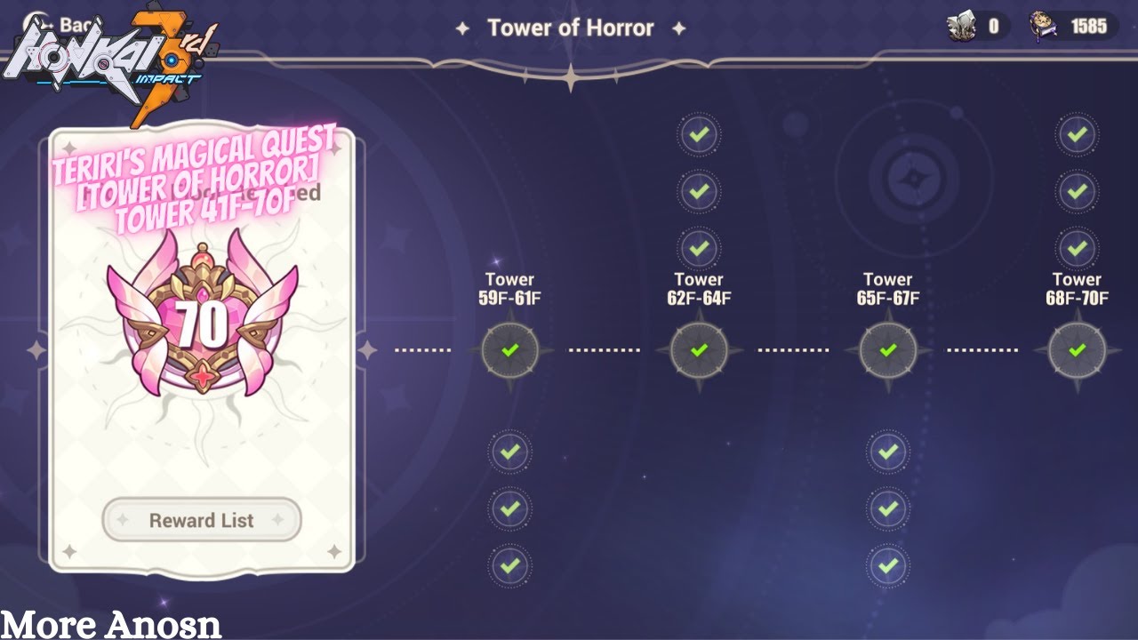 Honkai Impact 3rd Teriri's Magical Quest [Tower Of Horror] Tower 41F ...