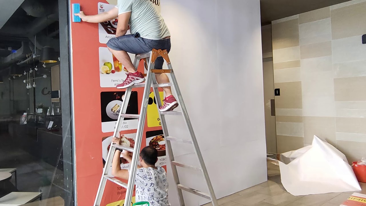 Vinyl Sticker Installation For Horizontal Tiled Wall - YouTube