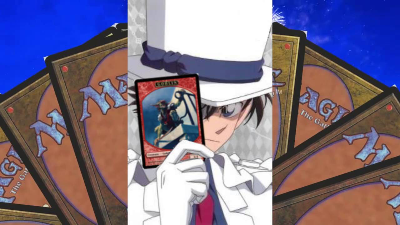 Magic Kaito holding Magic Cards while Magic plays - YouTube