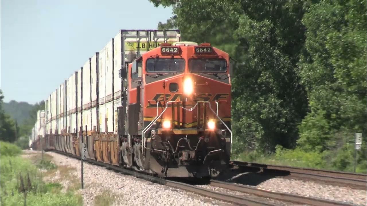 BNSF 6642 leads Z-LPKWSP near Ethel, MO 6/12/24 - YouTube