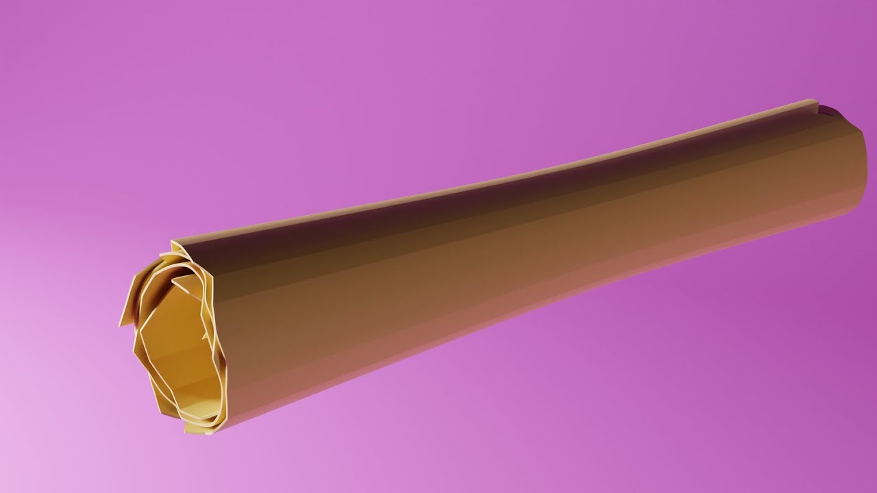 Modelling a Rolled Up Treasure Map in Blender 2.8 - YouTube