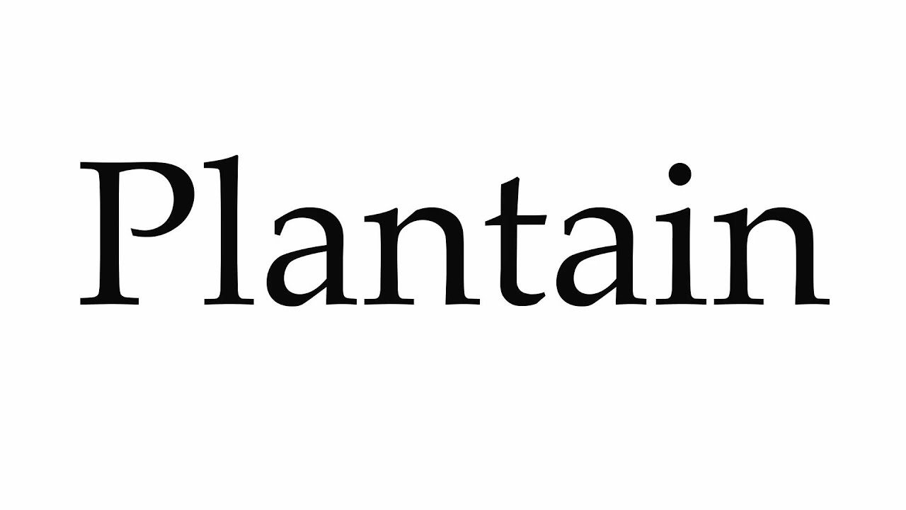 How to Pronounce Plantain - YouTube