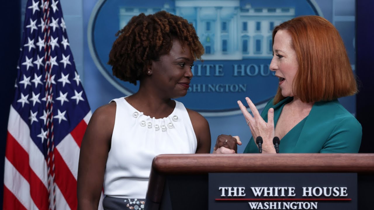 Karine Jean-Pierre 'makes ol' circle back Jen Psaki' look great - YouTube