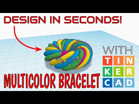 How To Make a Multicolor Bracelet with Tinkercad in Seconds! - YouTube