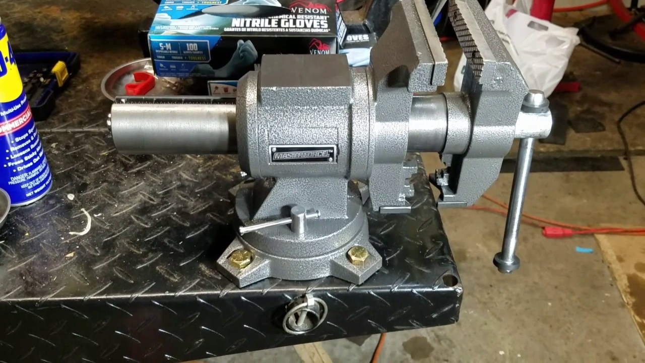 Masterforce 5 inch universal vise - YouTube