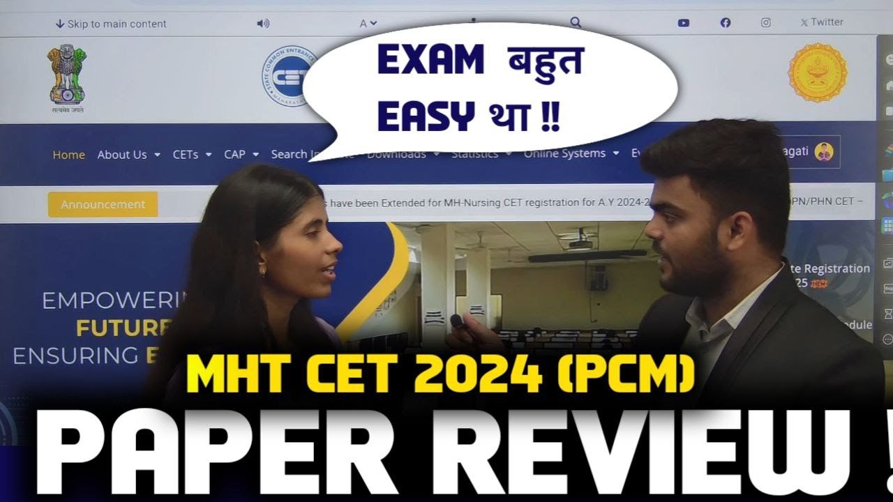 PAPER REVIEW SIMPLE OR HARD ?MHT CET 2024|PCM|SHIFT 01|PRADEEP GIRI SIR ...