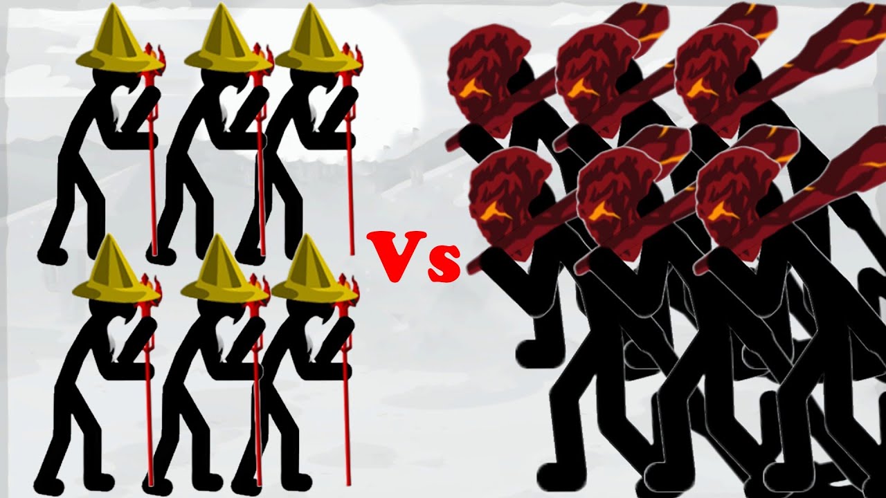 stick war 3 - magikill & minions vs giants - YouTube