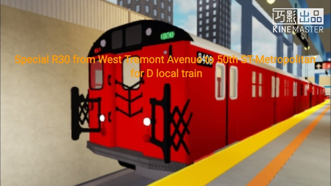 Roblox STS Subway: Diving with Special R30 D train from West Tremont ...