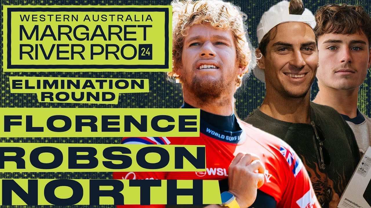 John John Florence, Callum Robson, Otis North | Western Australia Margaret River Pro 2024 - YouTube