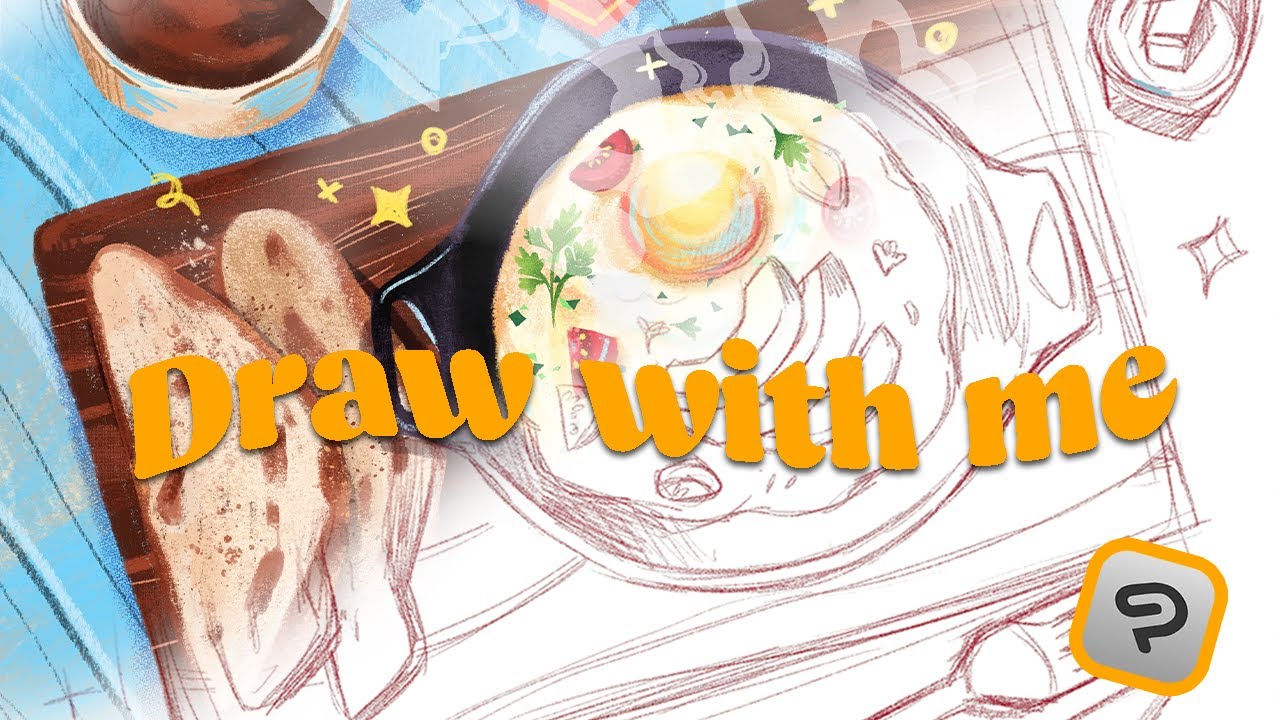 Daw with me: Food 🍳 | Trying out Clip Studio Paint on the ipad - YouTube