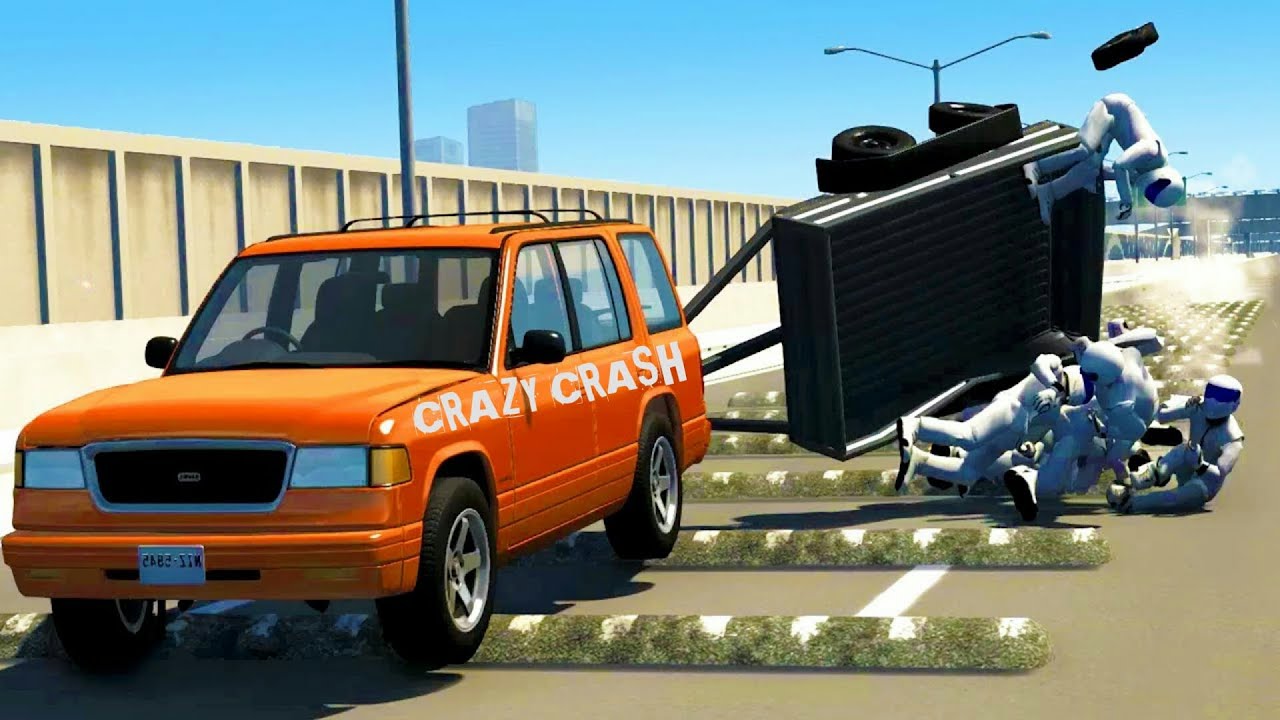Crazy Cars VS 300 Speed Bumps | BeamNG Drive - YouTube