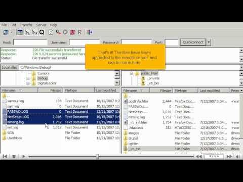 Uploading files using FileZilla - FTP Tutorials - YouTube