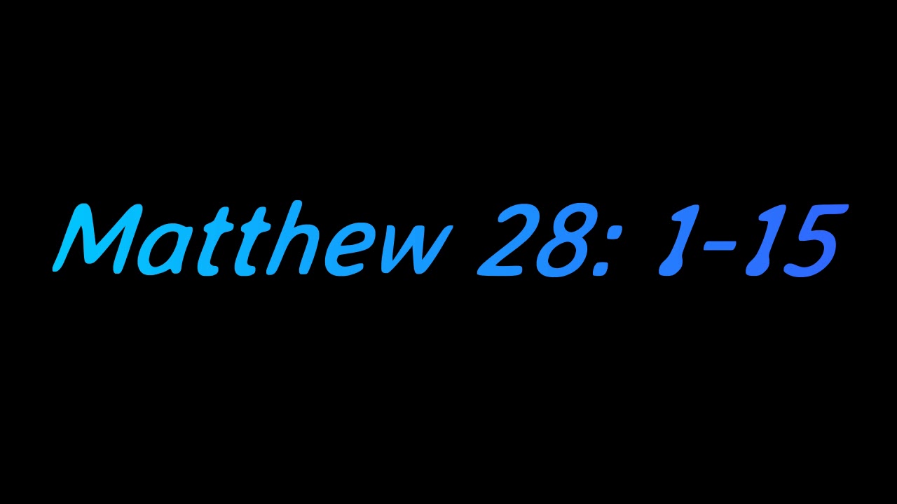Matthew 28 : 1-5 || Ps. R. Dwarika (Audio) - YouTube