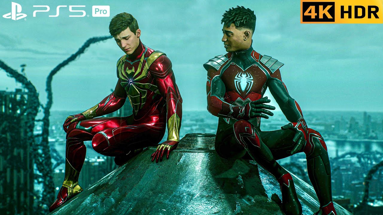 (PS5 PRO) Iron-Spider Armor & Mysterio Miles join to Fight Venom ...