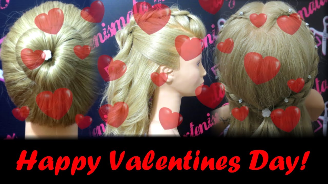 Χτενίσματα για του Αγίου Βαλεντίνου Valentine's Day Hairstyles - YouTube