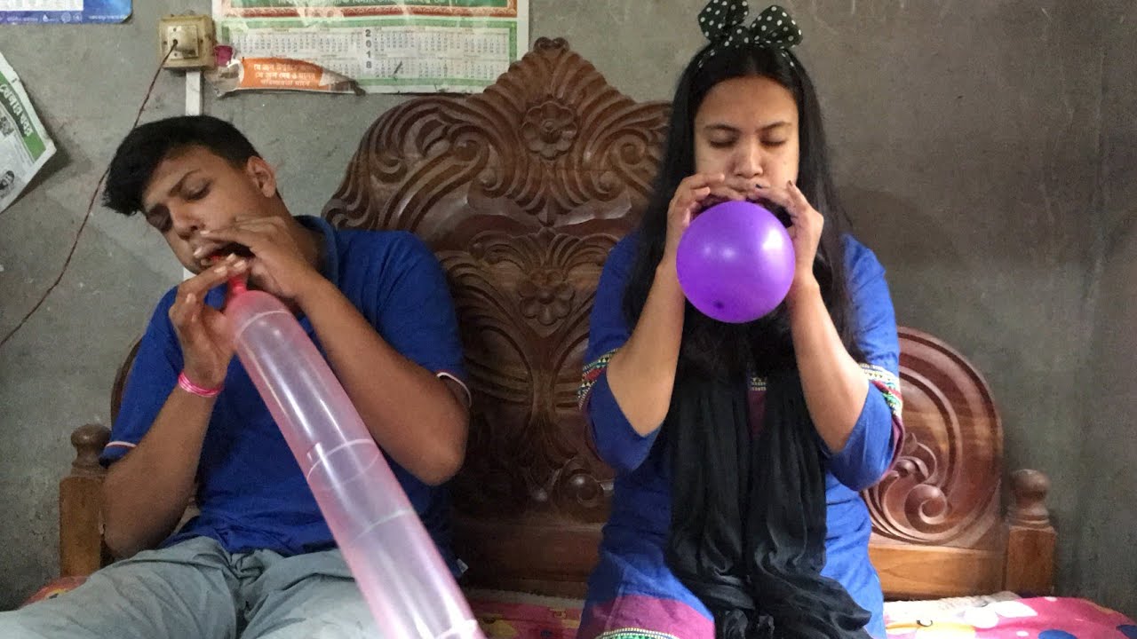 Outdoor fun with Balloon and learn Colors - Playing with funny balloons ...