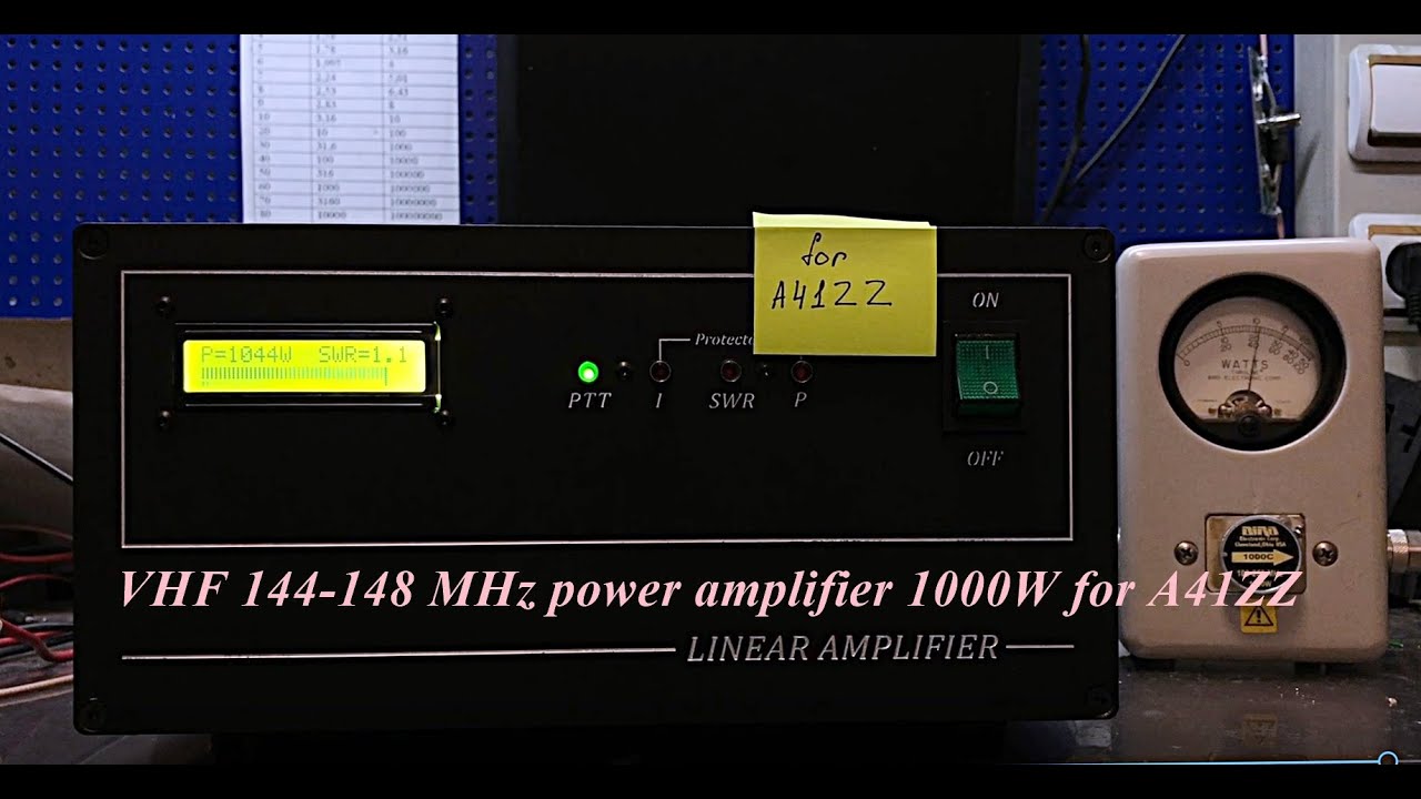 VHF 144-148 MHz power amplifier 1000W fo A41ZZ - YouTube