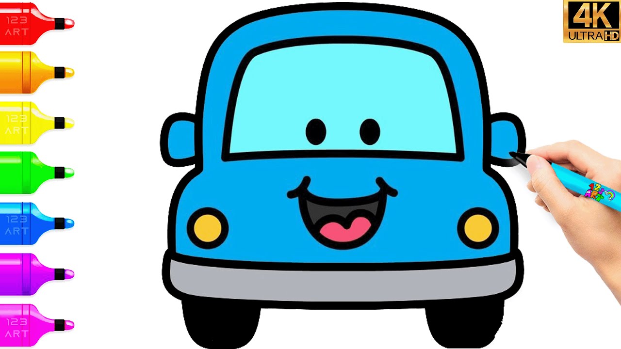 자동차 이미지 그리기 🚗자동차를 쉽게 그리는 방법 😍그림 그리기 🌈쉬운 그림 Youtube