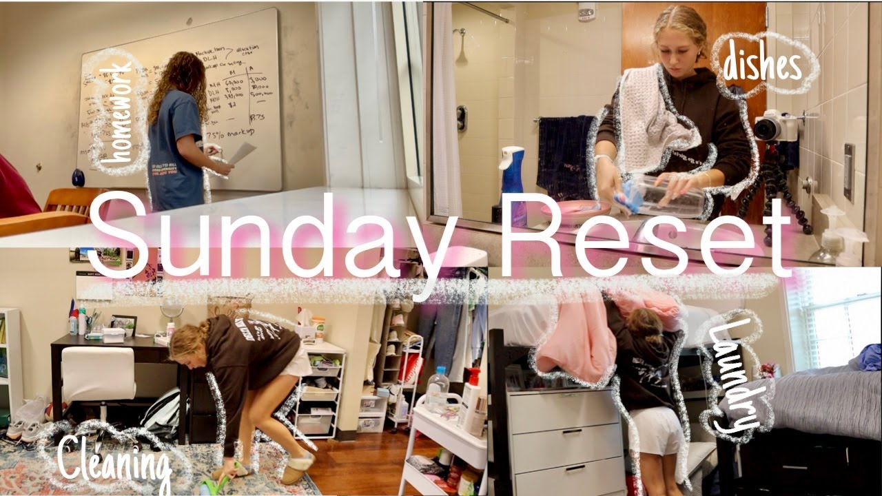 Sunday reset as a college student - YouTube