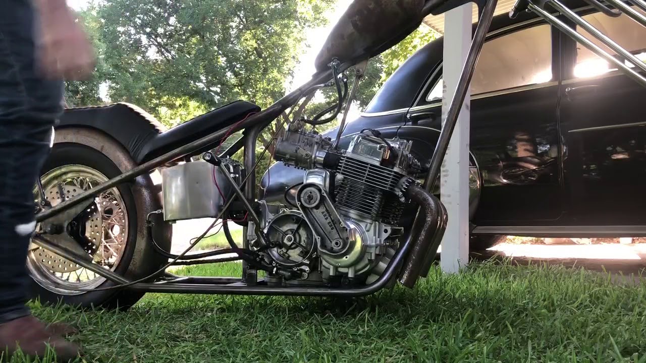 CB750 ARD Mag and Weber carb first fire - YouTube