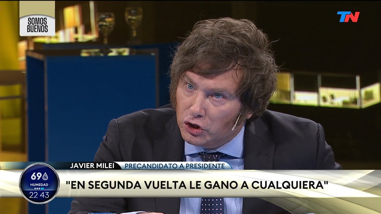 "En segunda vuelta le gano a cualquiera" Javier Milei, precandidato a presidente - YouTube