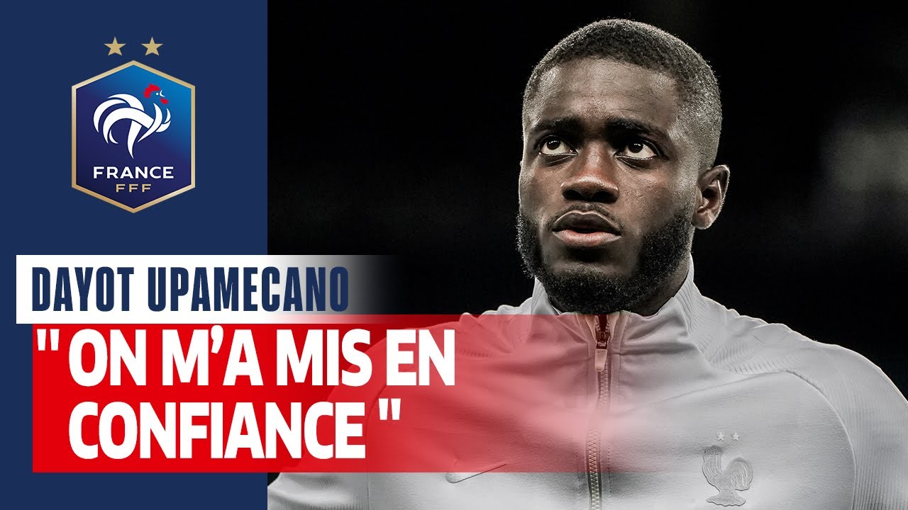 La réaction de Dayot Upamecano, Equipe de France I FFF 2020 - YouTube