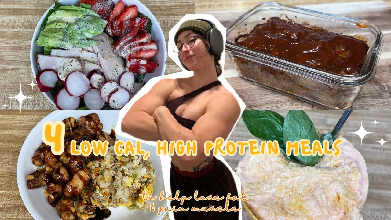 4 LOW CALORIE, HIGH PROTEIN DINNERS | help lose fat & gain muscle - YouTube