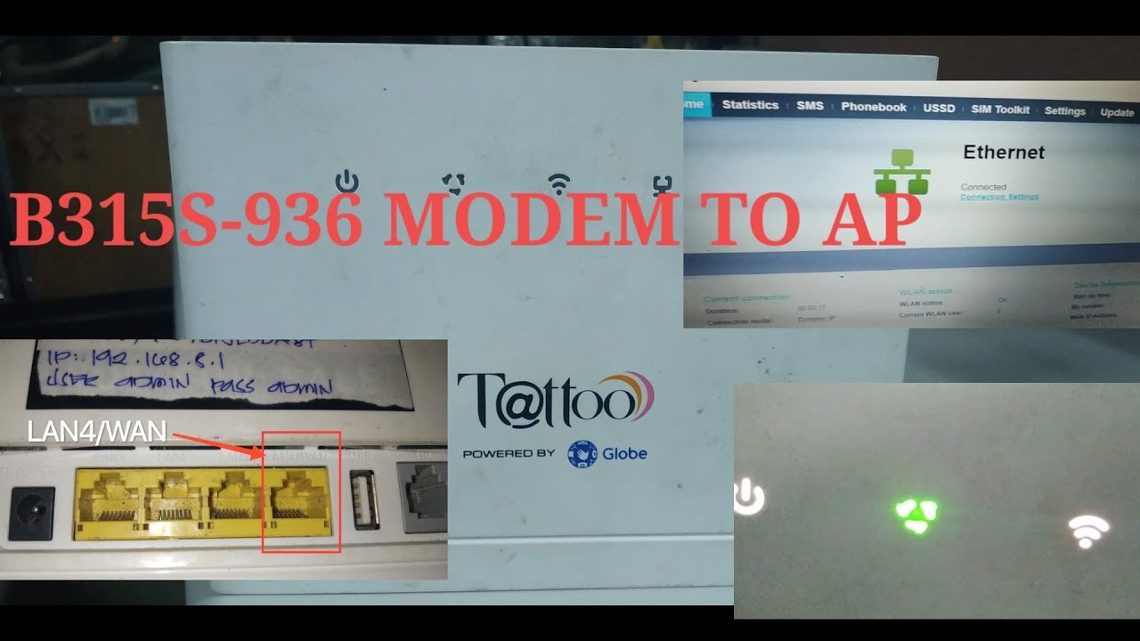 B315S-936 MODEM TO AP - YouTube