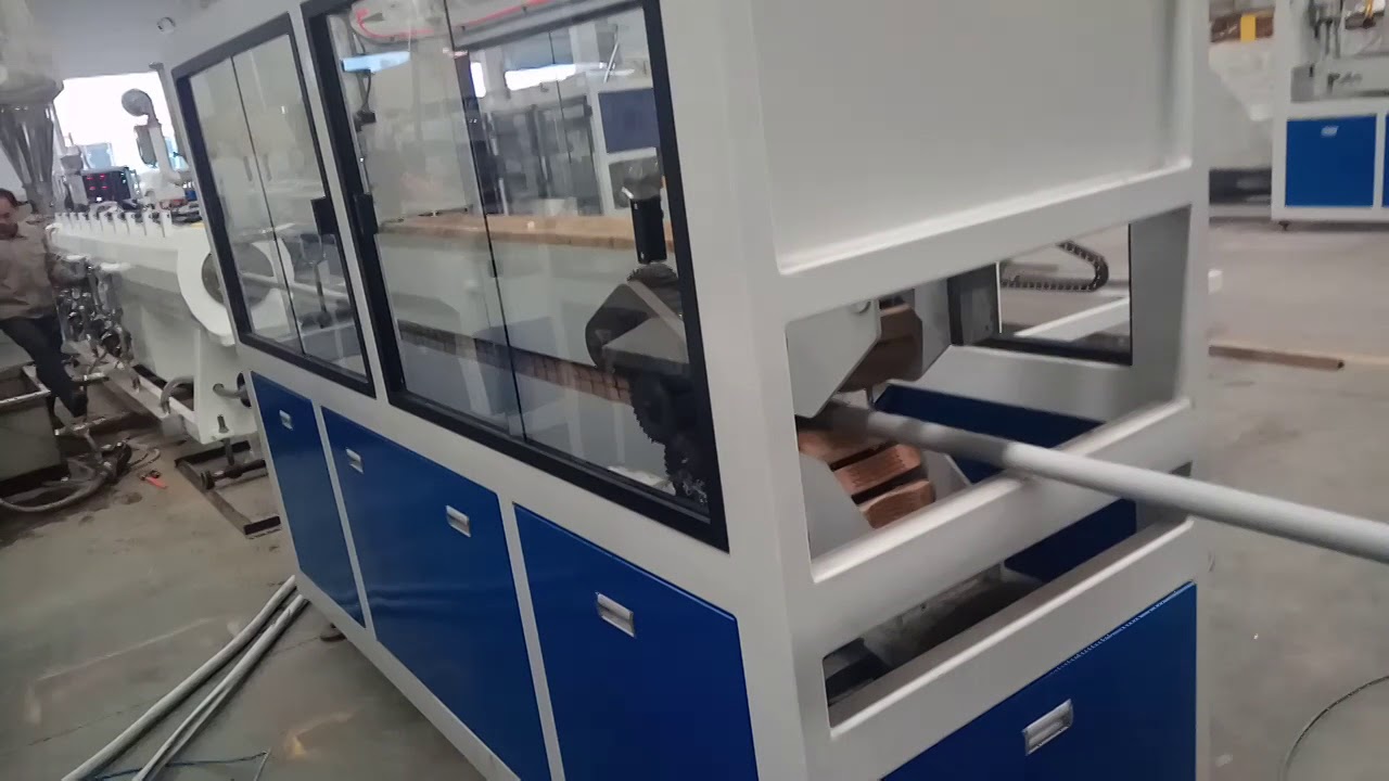 40-160mm pvc upvc pipe production line - YouTube