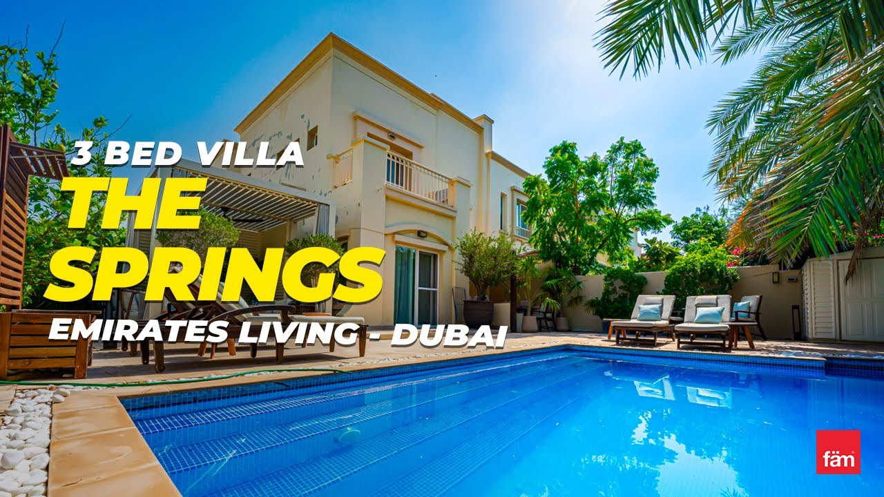 Amazing 3 Bed Villa in The Springs, Emirates Living - Dubai - YouTube
