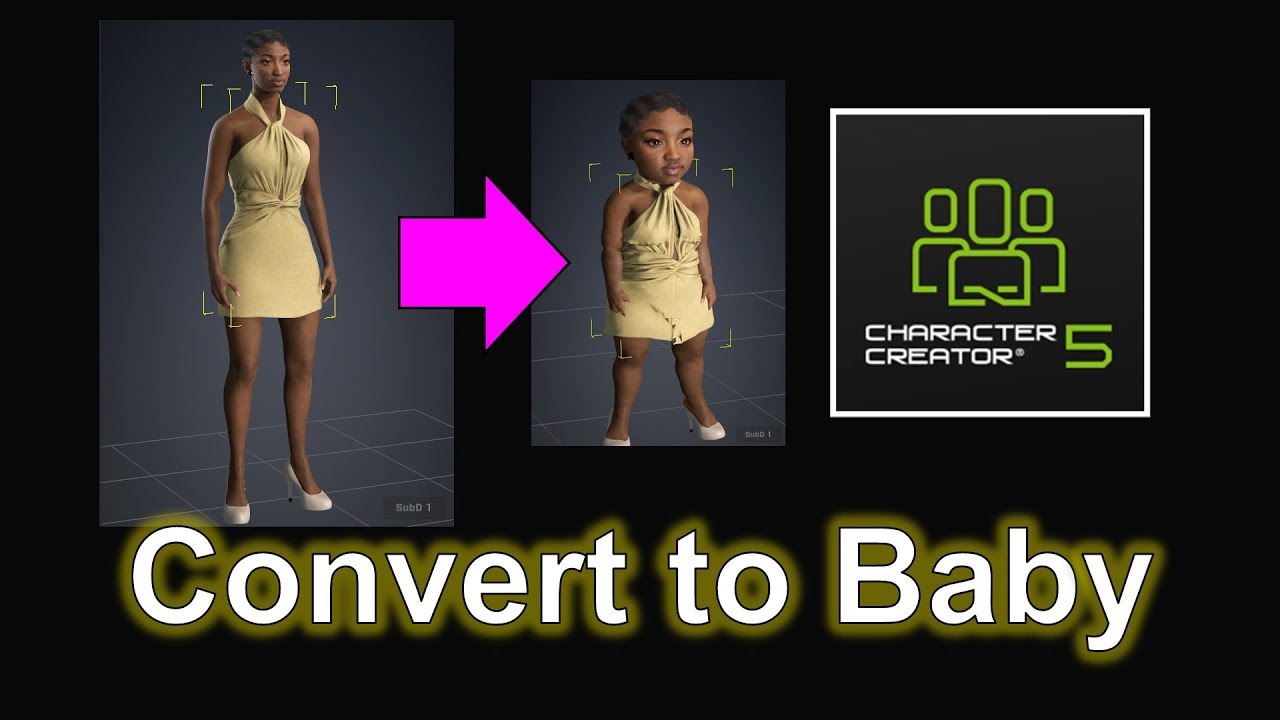 CC5 Avatar to Baby Character Tutorial |Character Creator 5 Baby Morph ...