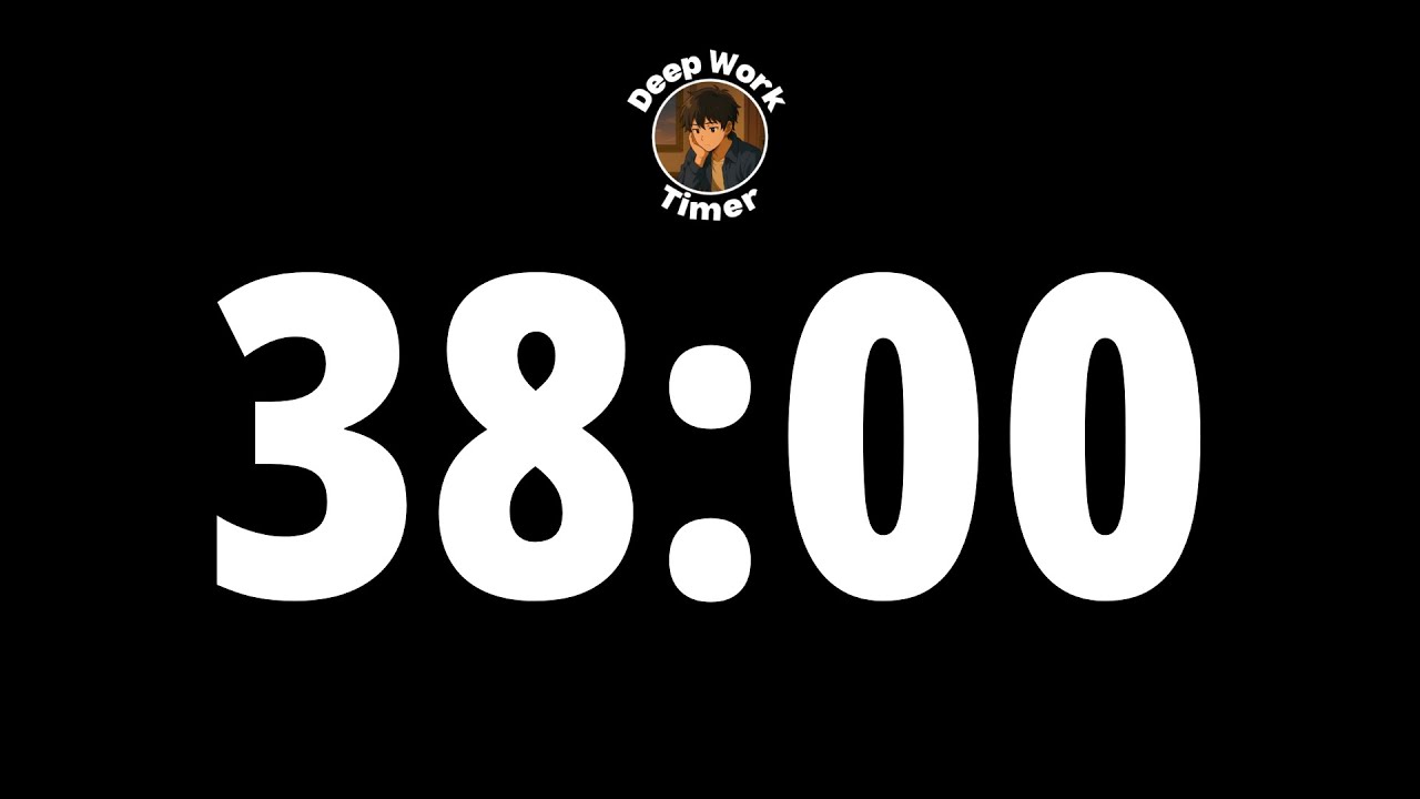 38 Minute Timer | Deep Work Timer - YouTube