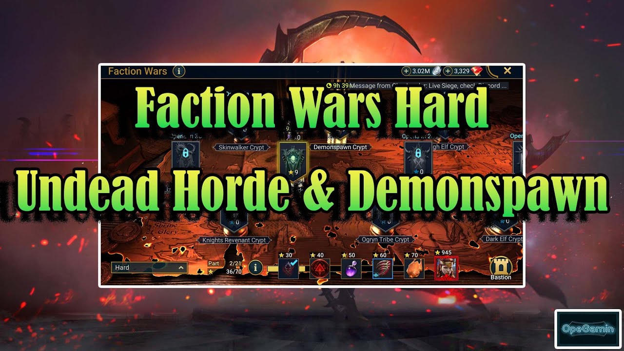 Faction Wars Hard Undead Hordes and Demonspawn [Raid Shadow: Legends ...