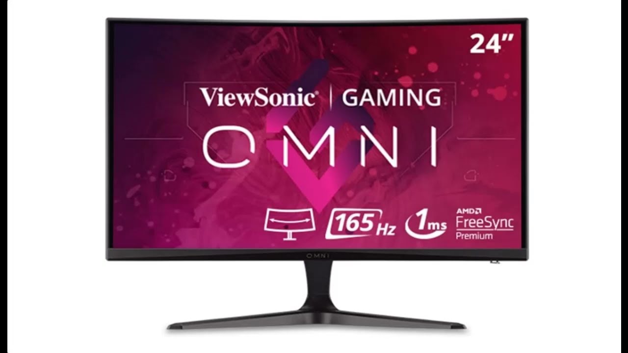 ViewSonic Omni VX2418C 24 Inch 1080p 1ms 165Hz Curved Gaming Monitor ...