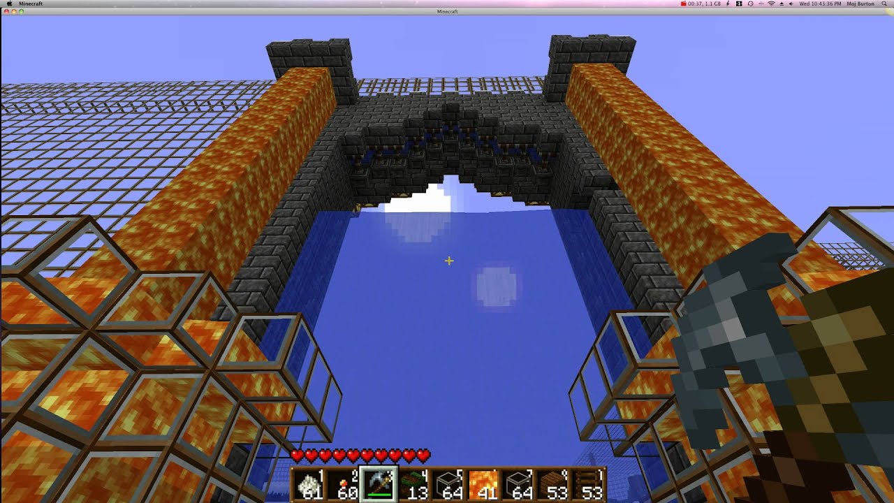Minecraft water gate - YouTube